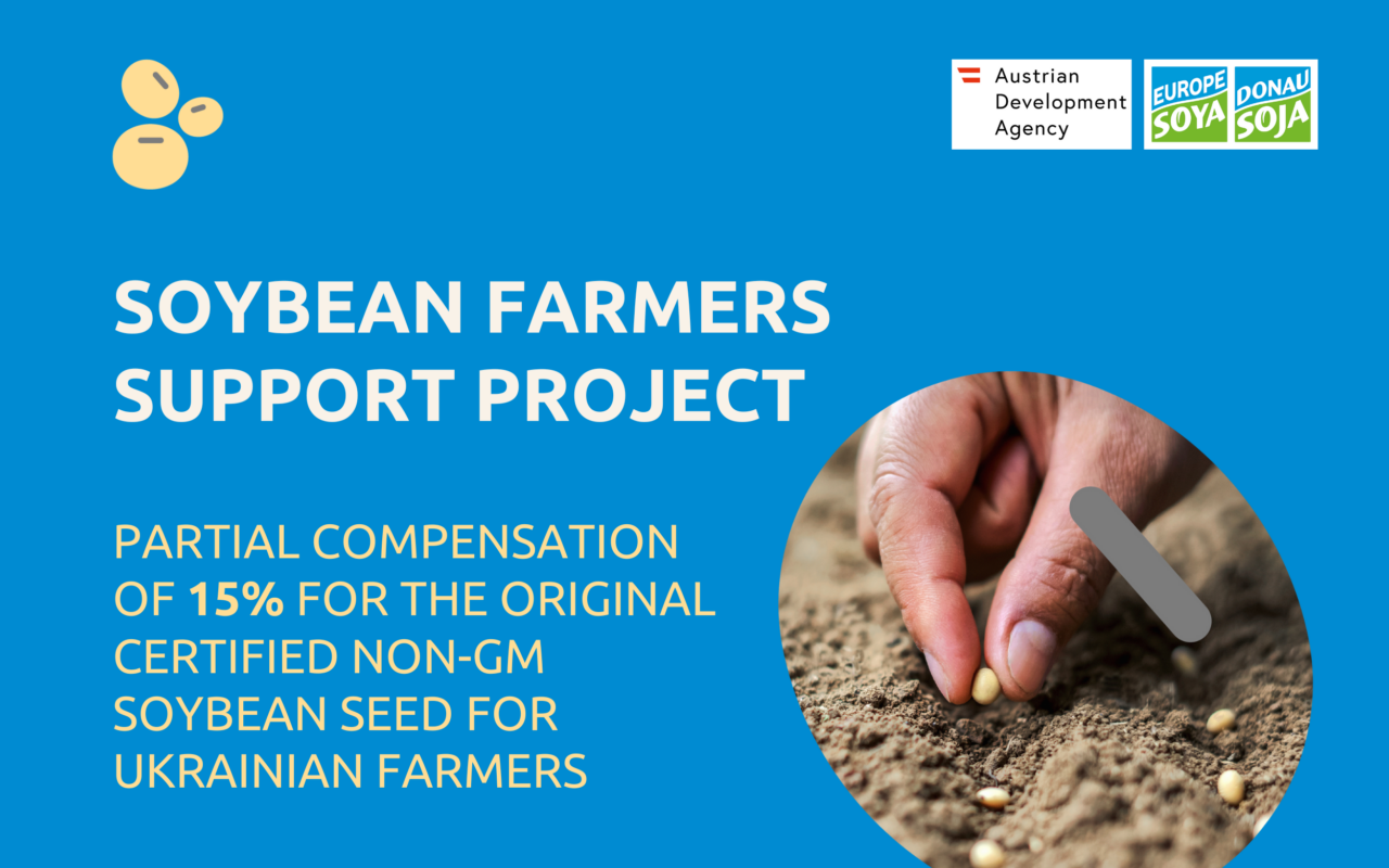 Ukrainian farmers can receive 15% compensation from Donau Soya for original non-GM soybean seed ...